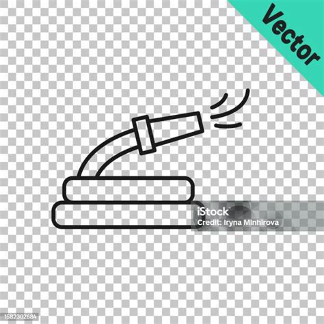 투명 한 배경에 격리 된 블랙 라인 정원 호스 아이콘 스프레이 건 아이콘 급수 장비 벡터 개념에 대한 스톡 벡터 아트 및 기타 이미지 Istock