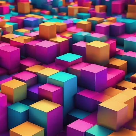 Premium Ai Image Abstract Cubical Background With Depth Of Field