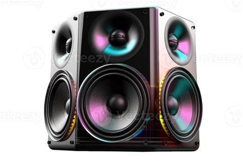 Iridescent Woofer Speaker Isolated Ai Generative 32475320 Png