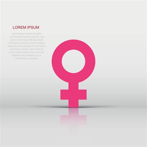 Hembra Sexo Símbolo Vector Icono En Plano Estilo Mujer Género