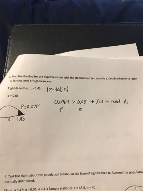 Solved Find The P Value For The Hypothesis Test With The Chegg