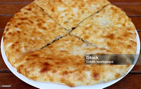 Plate Of Kubdari The Northwestern Georgian Traditional Flat Bread