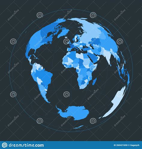 World Map Lambert Azimuthal Equal Area Stock Vector Illustration Of Digital Background