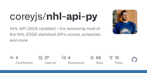 GitHub Coreyjs Nhl Api Py NHL API Updated For Accessing Most Of The NHL EDGE