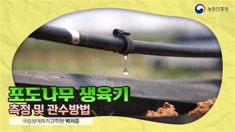 18 포도나무 생육기 관수량 측정 및 관수방법 Youtube