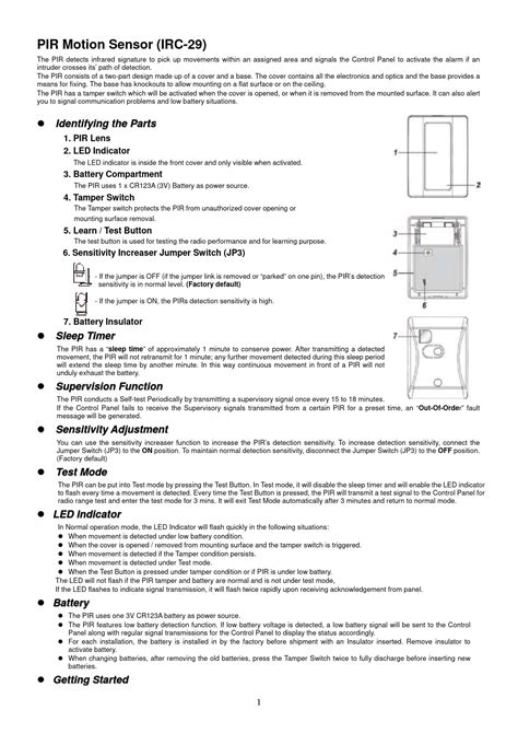 Climax Technology Pir Motion Sensor User Manual And Installation Guide