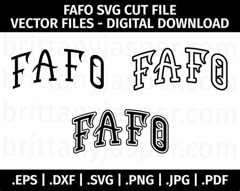 Fafo Svg Vector Bundle Clip Art Cut Files For Cricut Silhouette Eps Dxf Svg Png Pdf  Fuck