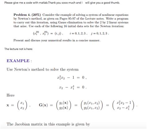Solved Please Give Me A Code With Matlab And With A