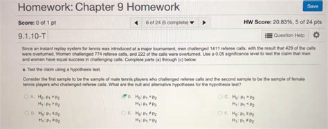 Solved Homework Chapter 9 Homework Save Score 0 Of 1 Pt 6