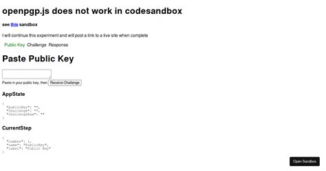 Openpgp Examples Codesandbox