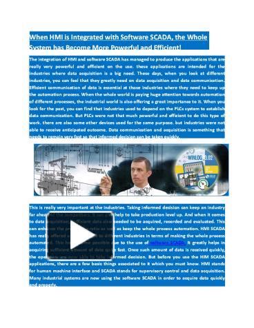 HMI SCADA Presentation Free To Download