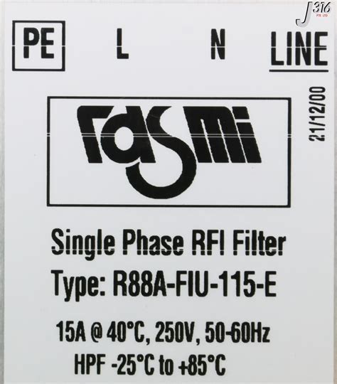 33329 Rasmi Single Phase Rfi Filter R88a Fiu 115 E J316gallery