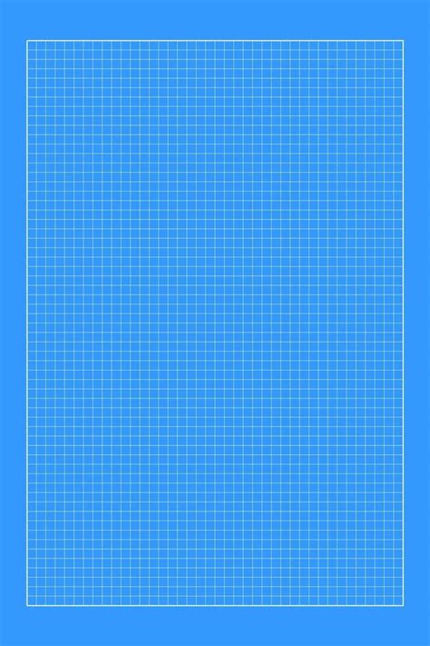 Blueprint Template White Grid On Blue Background Checkered Worksheet For Office Work