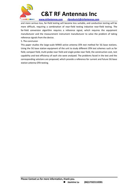 4 Test Methods For 5 G Base Station Antenna Ota Candt Rf Antennas Inc Pdf