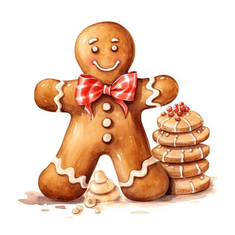 Premium Photo There Is A Ginger Man With A Bow Tie Standing Next To A Stack Of Cookies