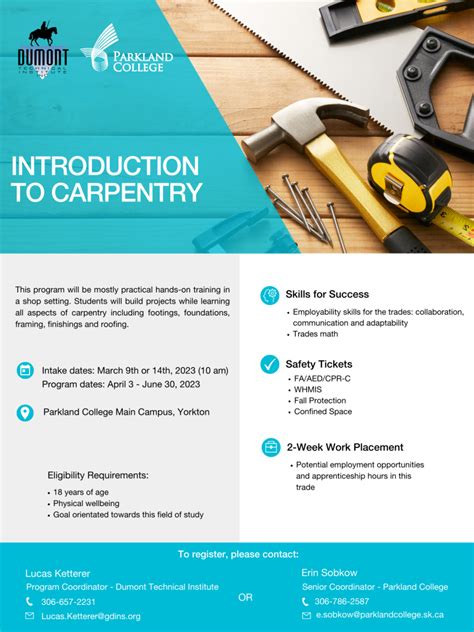 New Introduction To Carpentry Program Gabriel Dumont Institute