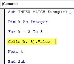 VBA Index Match How To Use Index Match Function In VBA Examples