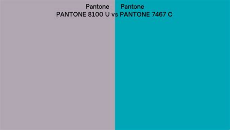 Pantone 8100 U Vs Pantone 7467 C Side By Side Comparison