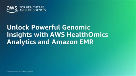 Unlock Powerful Genomic Insights With Aws Healthomics Analytics And Amazon Emr Aws For Industries