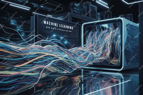 Abstract Digital Technology Background Big Data Visualization High