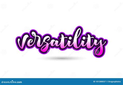Versatility Calligraphic Pink Font Text Logo Icon Typography Design