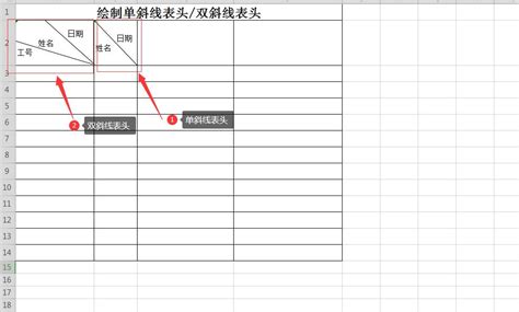 如何為excel表格快速做出單斜線表頭或者雙斜線表頭，只需幾步 頭條匯