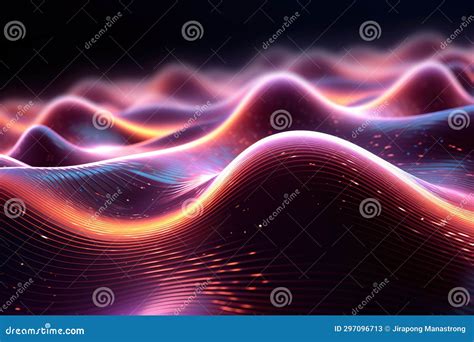 Abstract Background Wave Lines Dynamic Flowing Light Data Digital Abstract Technology