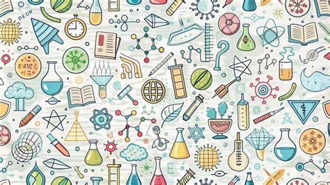 Premium Photo Colorful Science Seamless Pattern