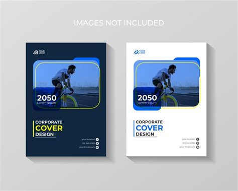 4 템플릿 디자인의 최소한의 비즈니스 기업 책 표지 디자인 템플릿 프리미엄 벡터