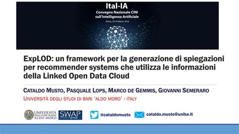 explod un framework per la generazione di spiegazioni per recommender