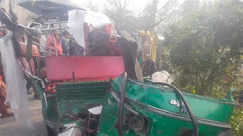 ট্রাকের ধাক্কায় প্রাণ গেল দুইজনের আহত ৪