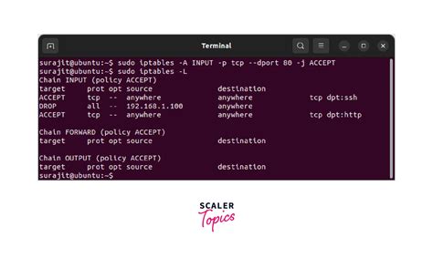 Setting Up And Managing Firewalls Iptables Scaler Topics