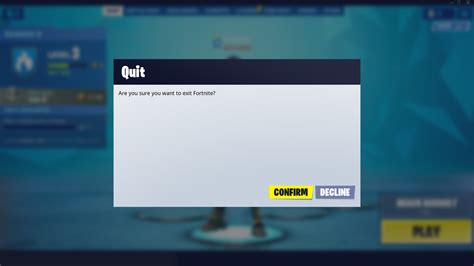 Exit The Game Fortnite Interface In Game