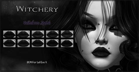 Second Life Marketplace Witchery Belladonna Lipstick Demo