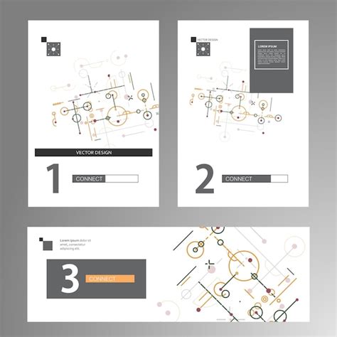 Premium Vector Cover Brochure Geometric Data Document Concept Modern Minimal Style Business