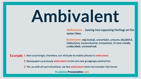 Ambivalent How To Pronounce Meant To Be Synonym