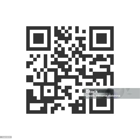 Qr 코드 아이콘입니다 빠른 응답 매트릭스 바코드 템플릿입니다 흰색 배경에 격리된 휴대폰으로 스캔하기 위한 정보 데이터가 있는 디지털 레이블 0명에 대한 스톡 벡터 아트 및