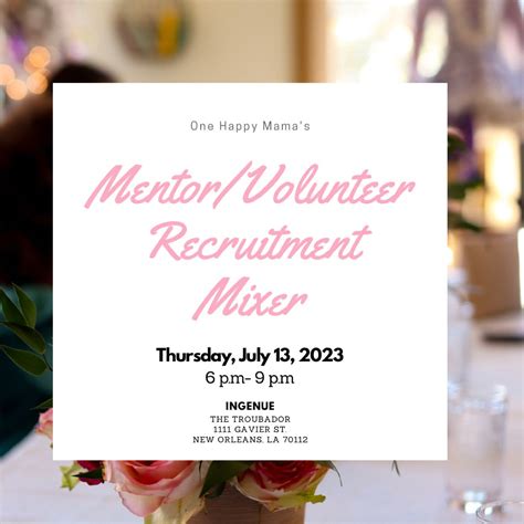 Janitza Vasquez On Linkedin Join Us For Our First Mentor Volunteer Recruitment Mixer To Learn More…
