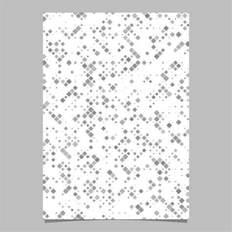 Grey Geometrical Diagonal Square Pattern Background Brochure Template Vector Illustration