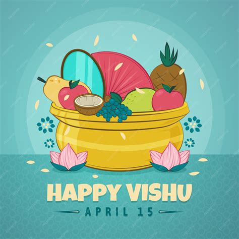 Premium Vector Hand Drawn Vishu Illustration