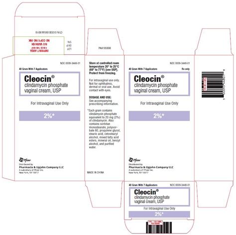 Cleocin Vaginal Cream Package Insert Prescribing Info