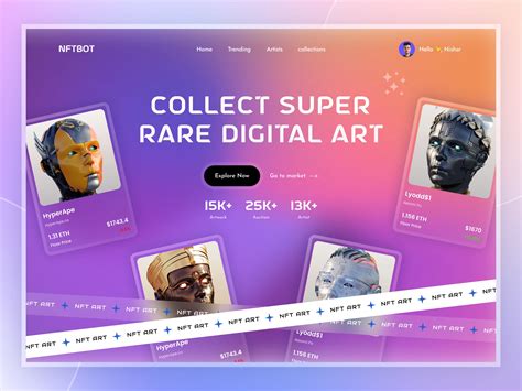NFT Marketplace Website UI UX Design