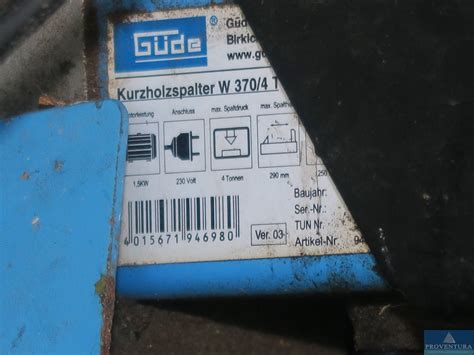 Kurzholzspalter GÜde W 370 4 T