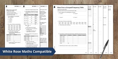 👉 Mean From A Grouped Frequency Table Teacher Made