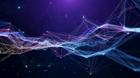 4k Abstract Visualization Of Blockchain Networks With Glowing Nodes Stock Video Video Of