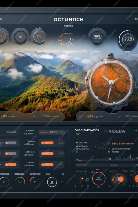 대시보드 인터페이스 모 인공지능을 사용하여 직관적이고 데이터 풍부한 대시보드 Ui 모을 만니다 프리미엄 Ai 생성 이미지