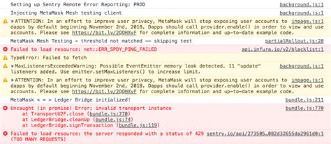Errors When Sending Transaction To Ledger · Issue 5641 · Metamaskmetamask Extension · Github