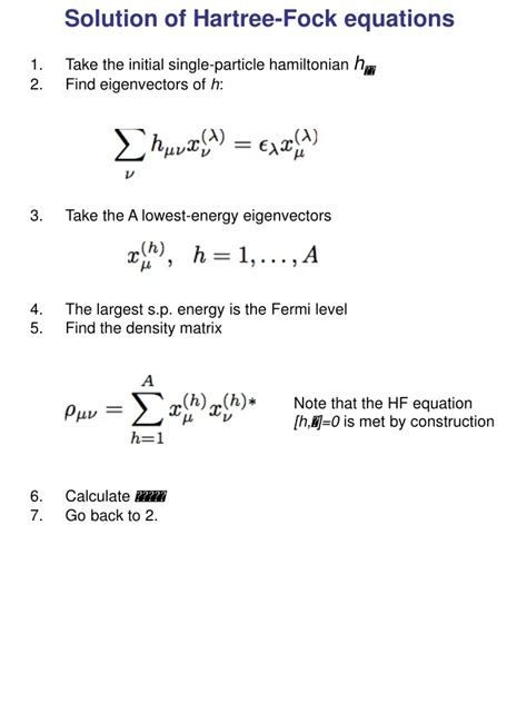 Ppt Solution Of Hartree Fock Equations Powerpoint Presentation Free Download Id9508531
