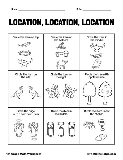 Location Worksheet TheCatholicKid