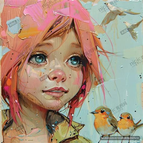 Ai创作图数字肖像插画 写实人物插画 超写实插画 厚涂头像 原创厚涂 Cg绘画作品 数字油画插画 风格化3d美术 写实唯美插画 欧美插画 另类艺术画 彩绘套头像 3d效果女孩 3d浮雕插画